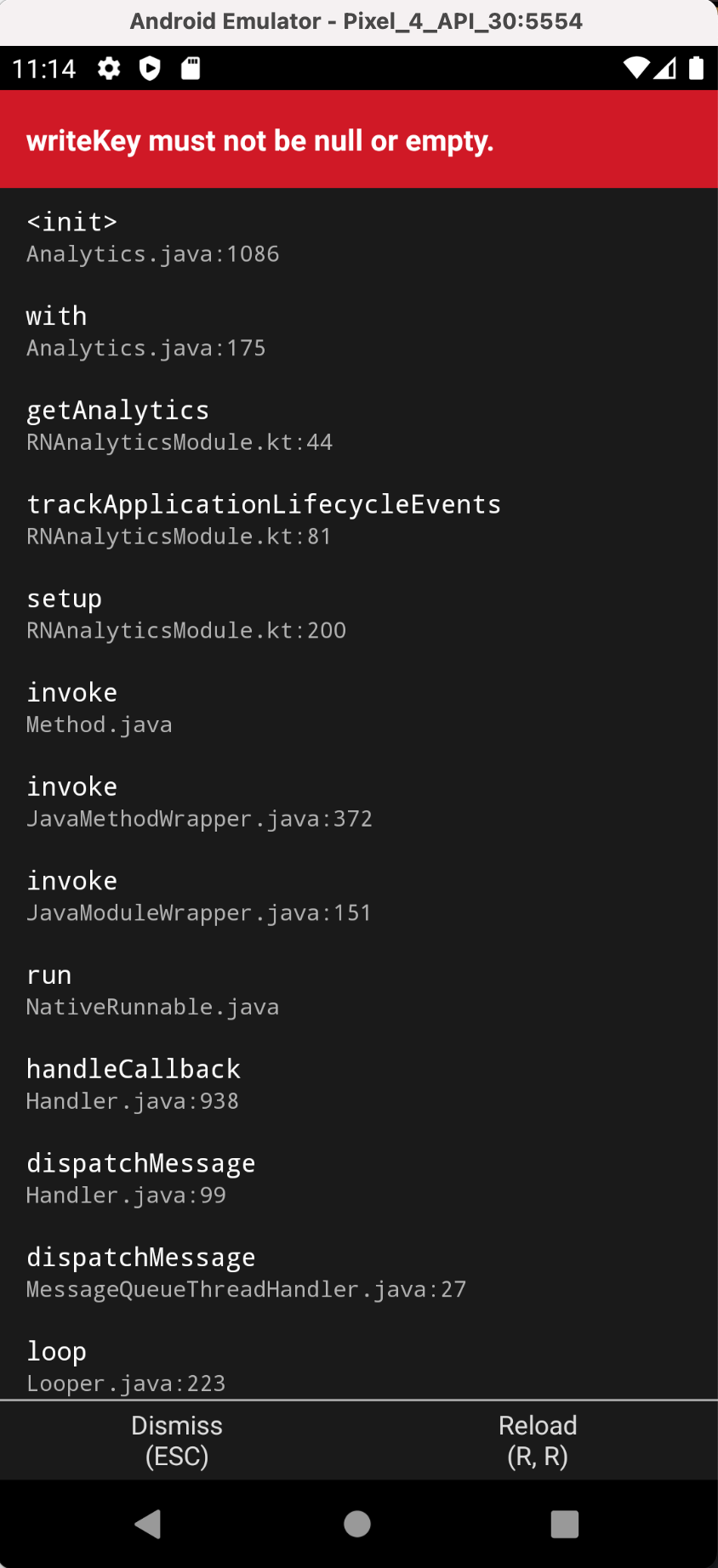 writeKey must not be null or empty · Issue #274 · segmentio/analytics-react-native · GitHub