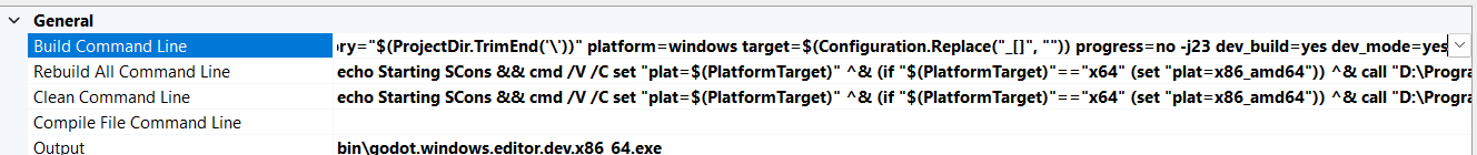 Inconsistent build options in a generated Visual Studio project · Issue #79127 · godotengine ...