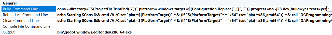 Inconsistent build options in a generated Visual Studio project · Issue #79127 · godotengine ...