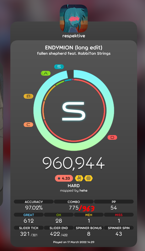 Show beatmaps max combo on result screen · ppy osu · Discussion #17303 ...