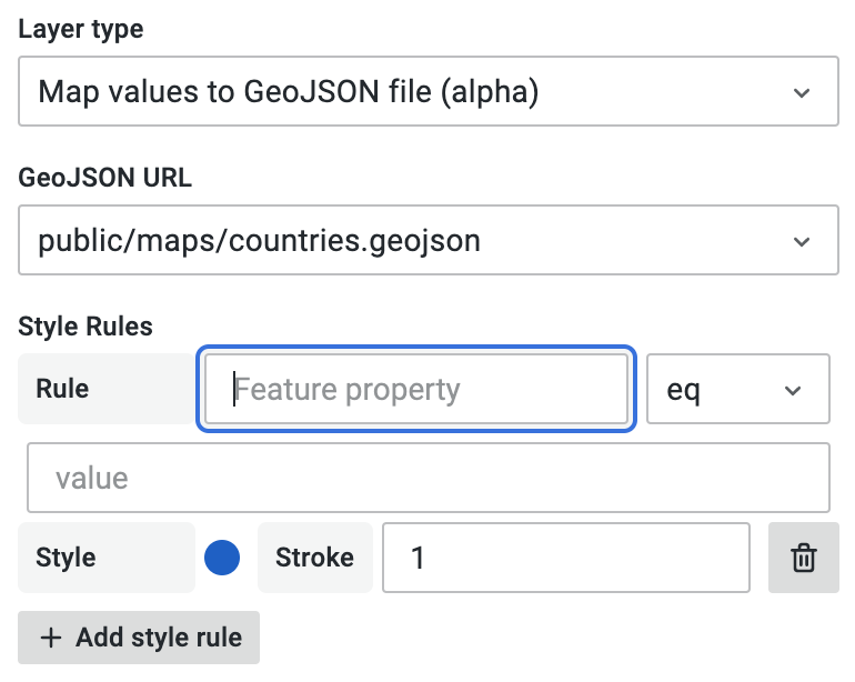 Geomap: Geojson autofill style rule settings · Issue #41513 · grafana/grafana · GitHub