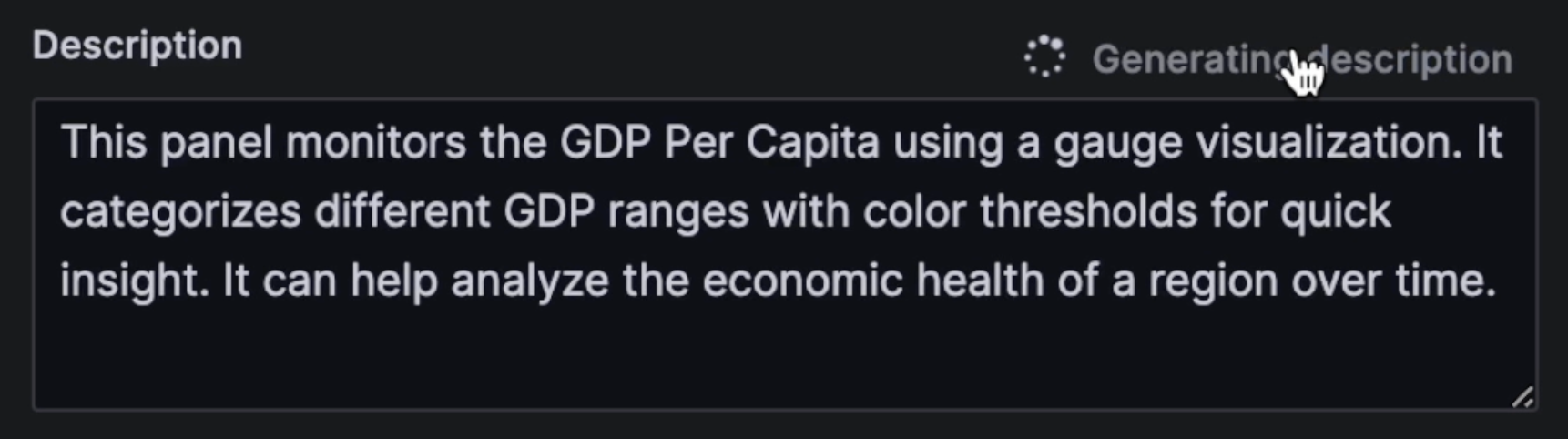 DashGPT: Implement panel description generation · Issue #74242 · grafana/grafana · GitHub