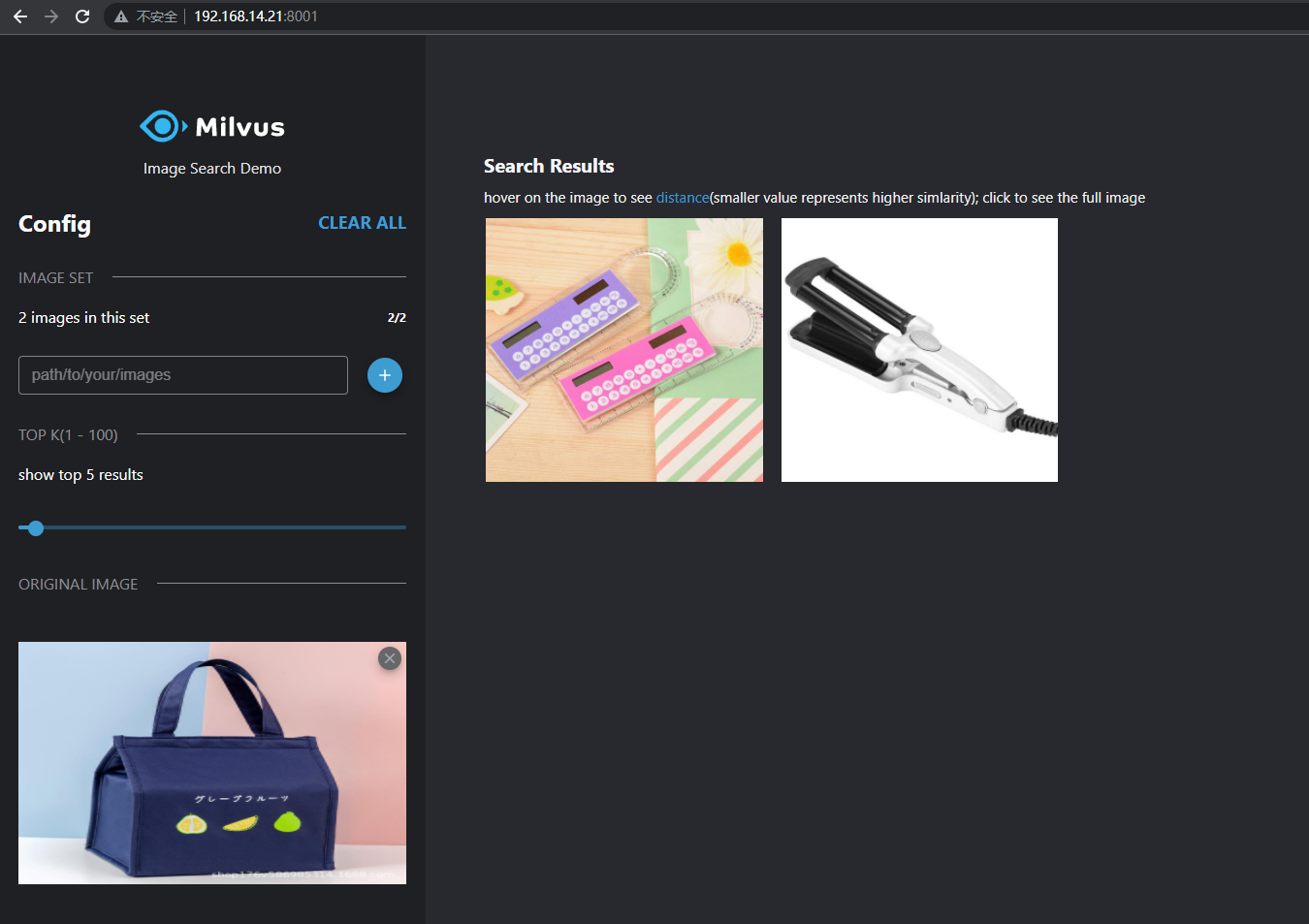 [BUG]: 当milvus容器重启后, 搜索相似图片会失败一直卡着 · Issue #856 · milvus-io/bootcamp · GitHub