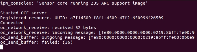 [ocf] OcfClient.js can't connect to OcfServer · Issue #1194 · intel/zephyr.js · GitHub