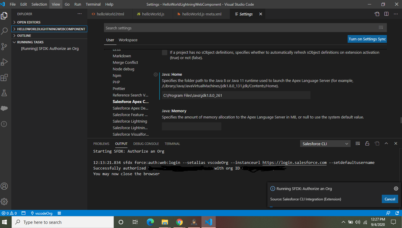 Unable to Deploy Source to Org and Unable to Authorize Org. If have Default org used we can ...
