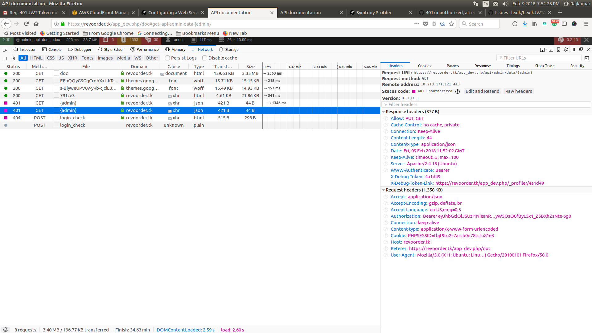 401 unauthorized, after login is 200 · Issue #452 · lexik/LexikJWTAuthenticationBundle · GitHub