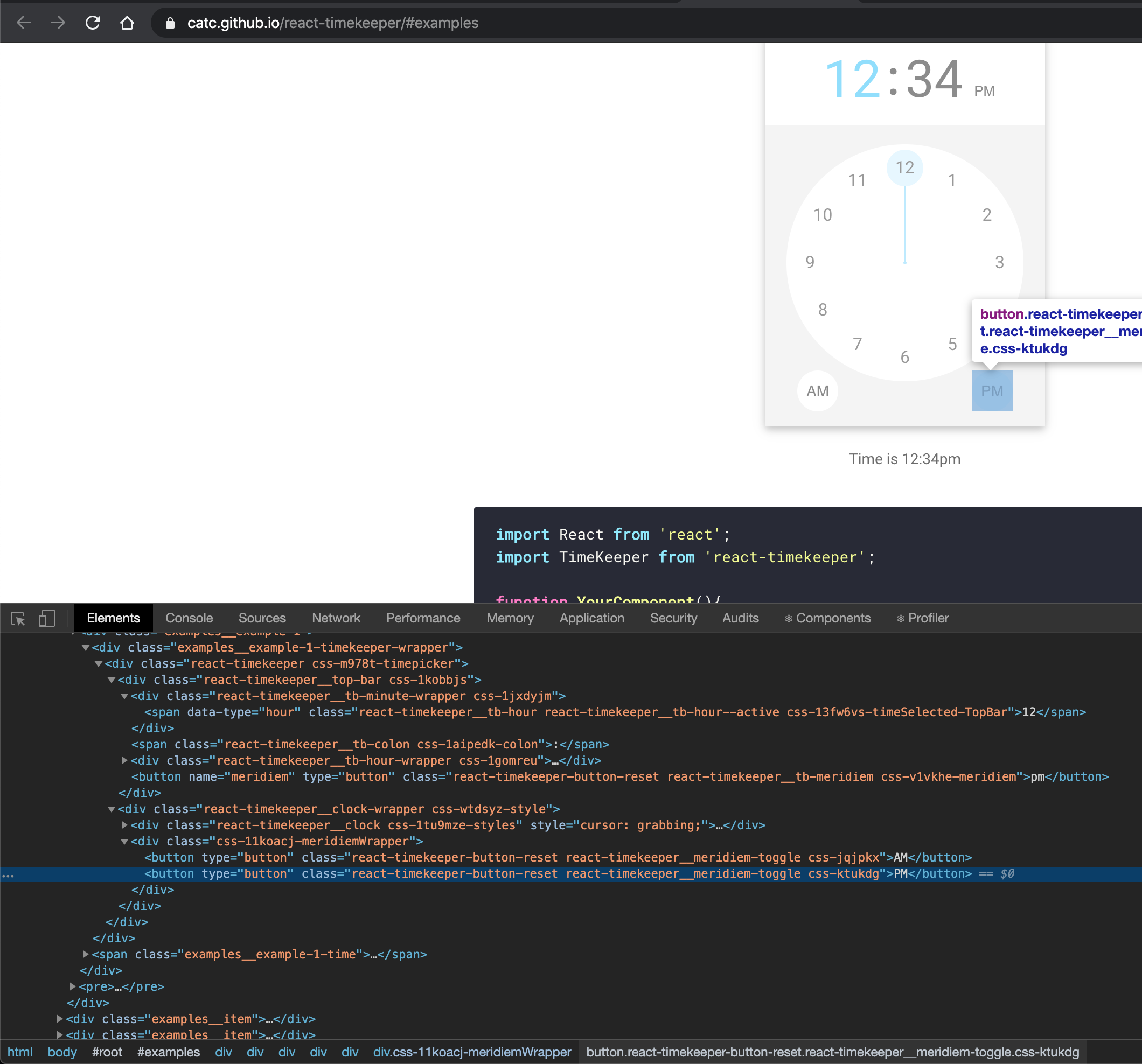 broadly theme and style timekeeper · Issue #43 · catc/react-timekeeper ...