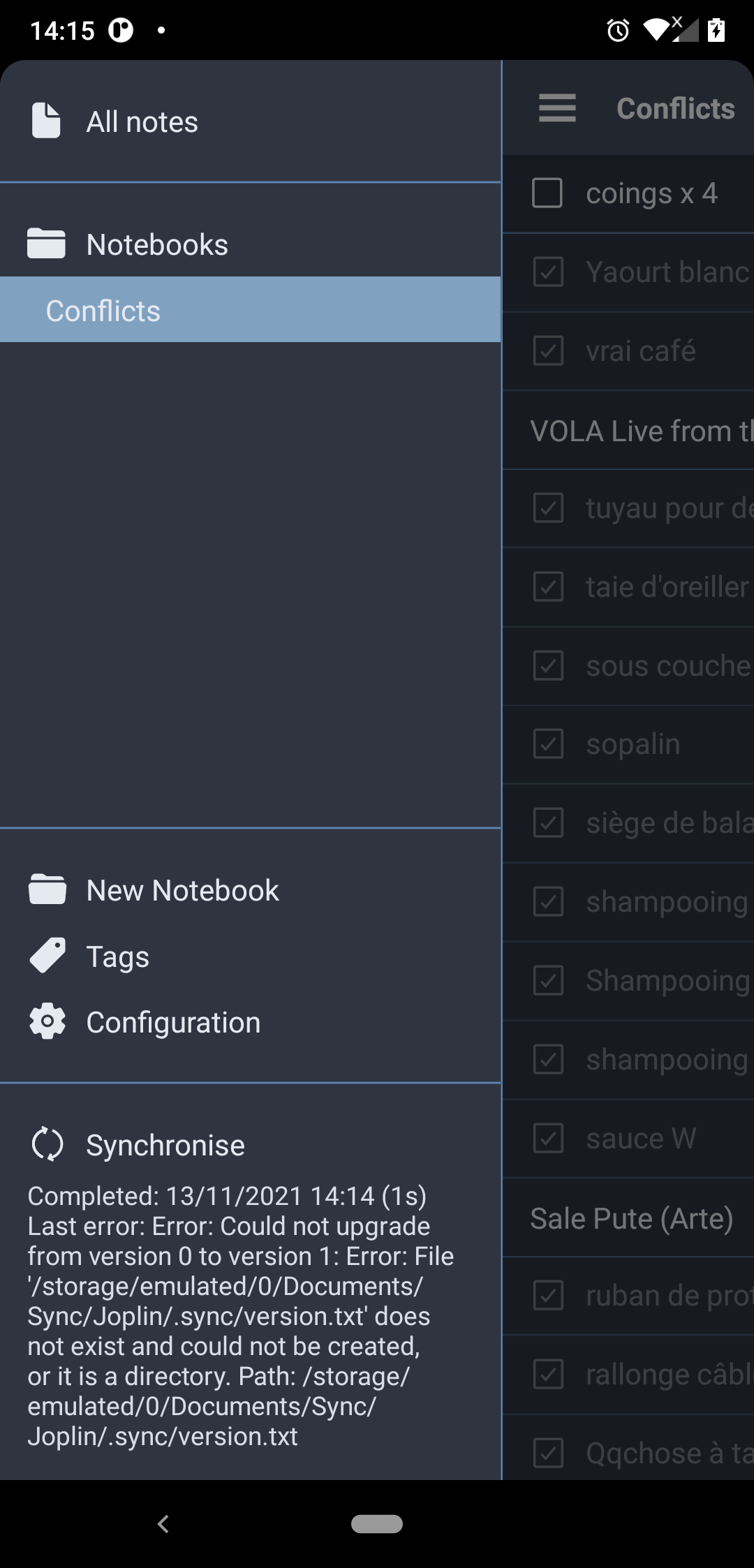 Cannot sync between Joplin 2.5.12/Linux & Joplin 2.6.1/Android · Issue #5716 · laurent22/joplin ...