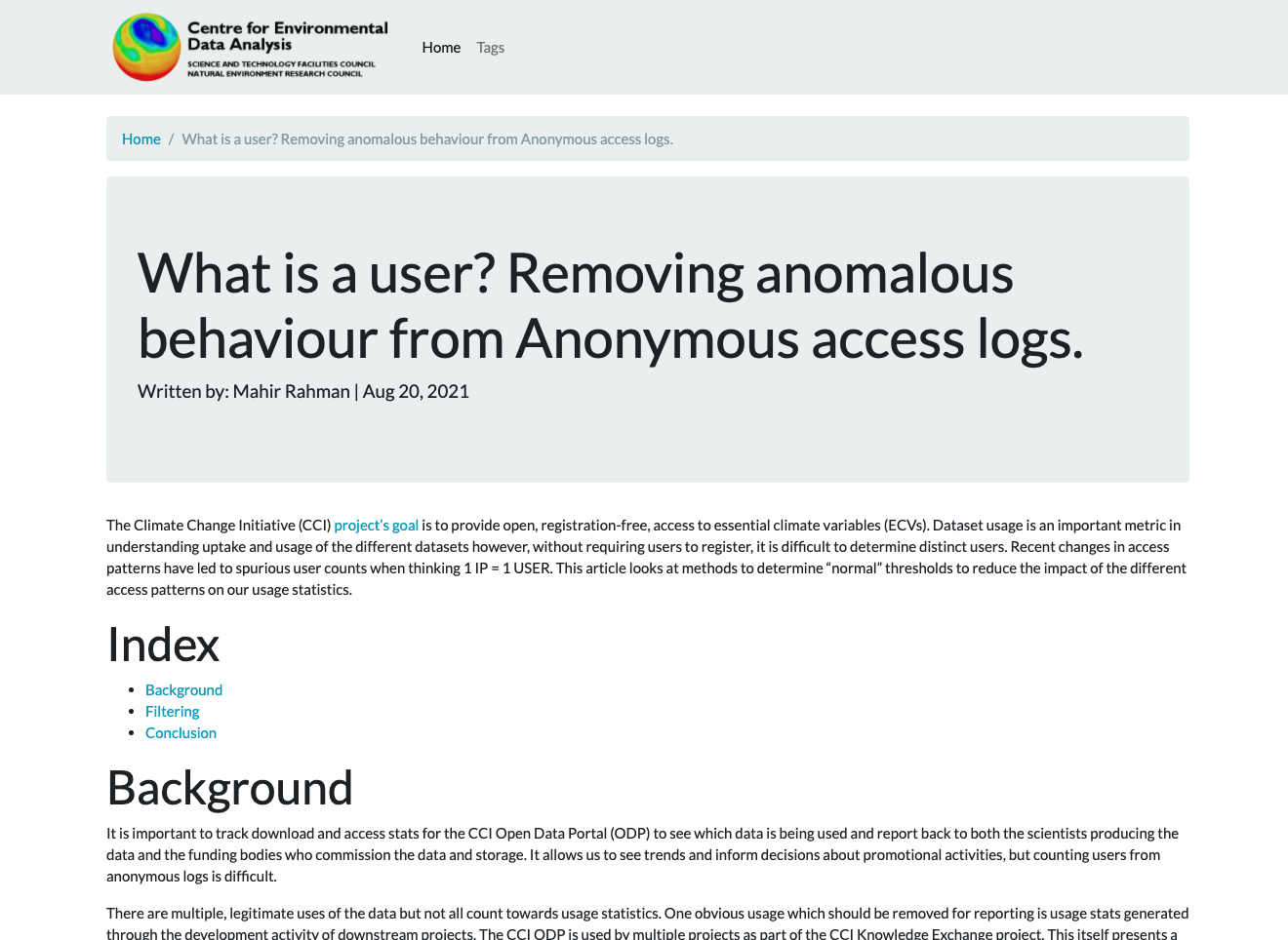 re-skin with CEDA theme · Issue #20 · cedadev/tech-blog · GitHub