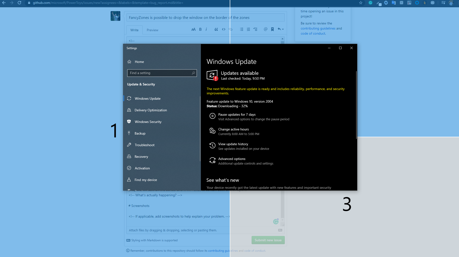 It is possible to drop the window on the border of zones · Issue #3545 ...