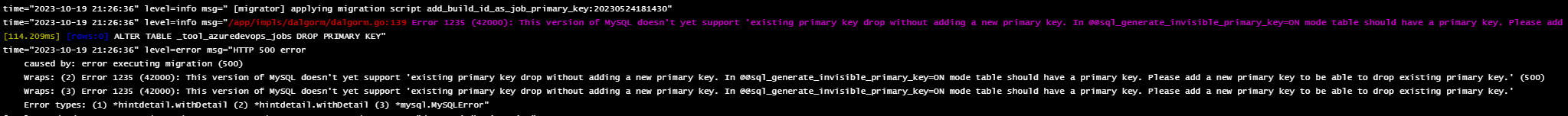 Bug Azure Mysql Error At Azure Mysql Database Flexible On Migration 