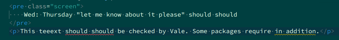 scope: sentence does not ignore markup · Issue #629 · errata-ai/vale · GitHub