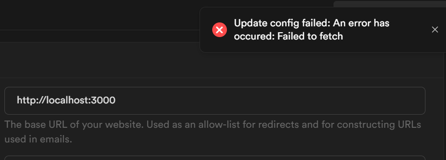Additional Redirect URL : Update config failed: An error has occured: Failed to fetch · Issue ...