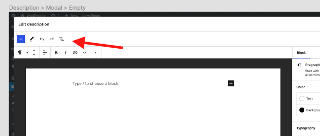Product Block Editor: (Epic) Description editor add fixed block toolbar header · Issue #38422 ...