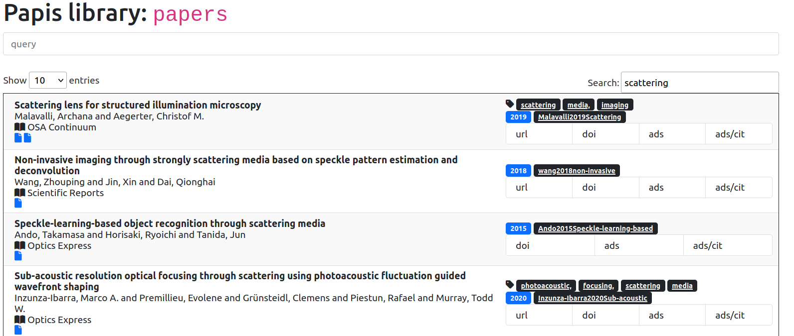 Webapp progress · Issue #292 · papis/papis · GitHub