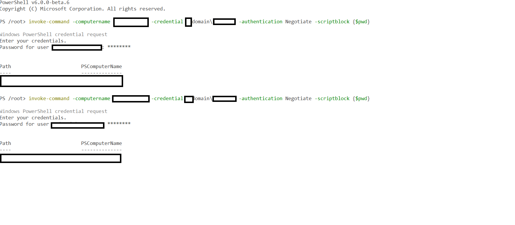 Pwsh session hang when two sequential invoke-command is running. · Issue #6531 · PowerShell ...