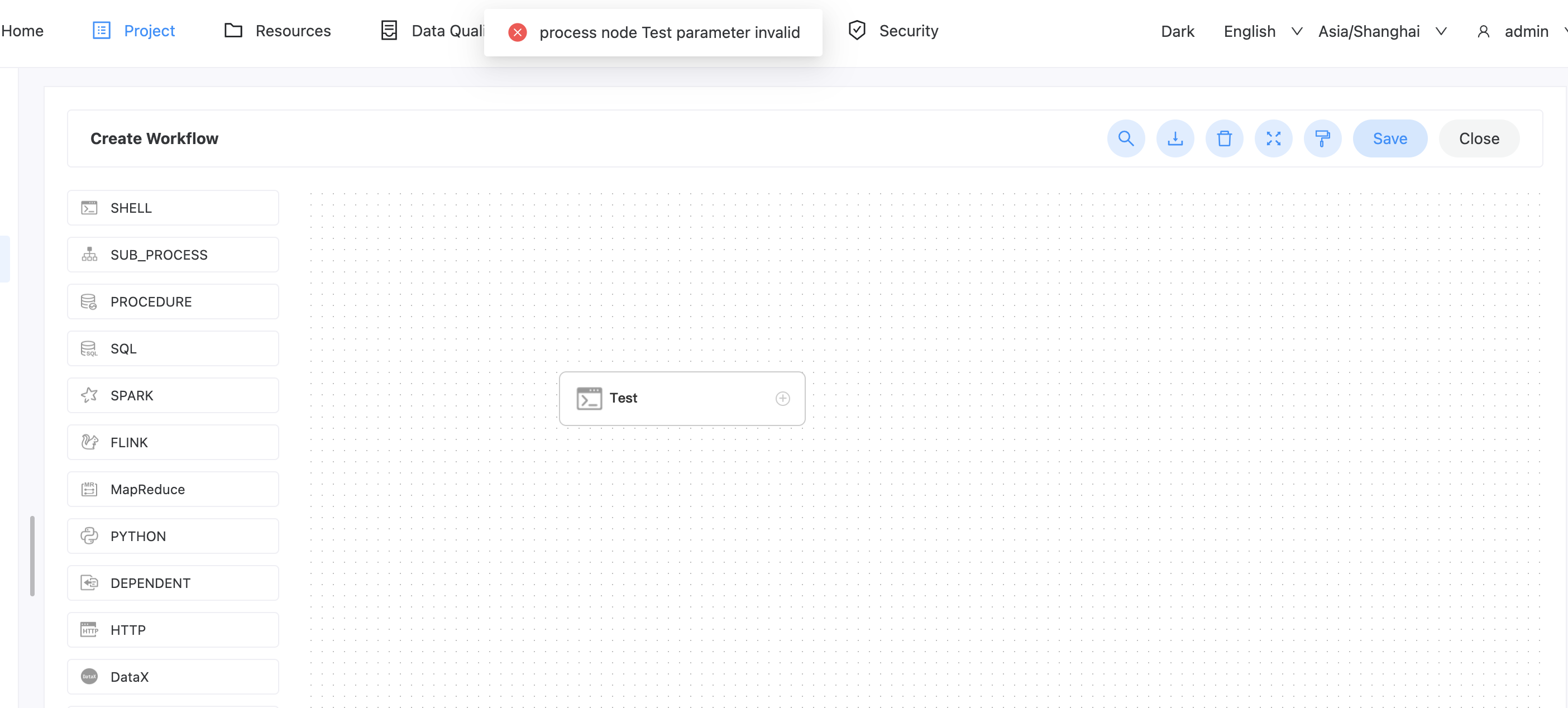 [Bug] [API] Task parameter check error · Issue #10349 · apache/dolphinscheduler · GitHub