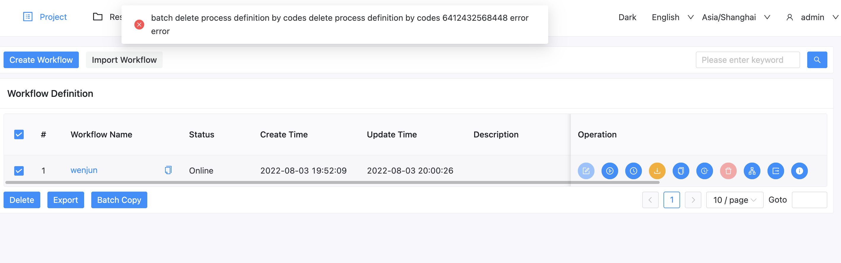 [Improvement][API] Improvement the error message when delete a online workflow · Issue #11554 ...