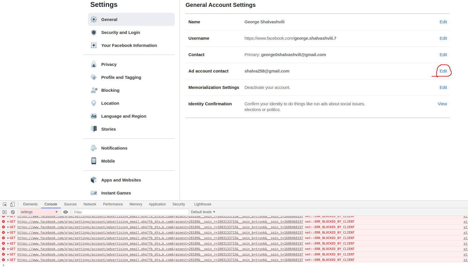 ad account settings in Facebook does not work · Issue #1390 · minbrowser/min · GitHub