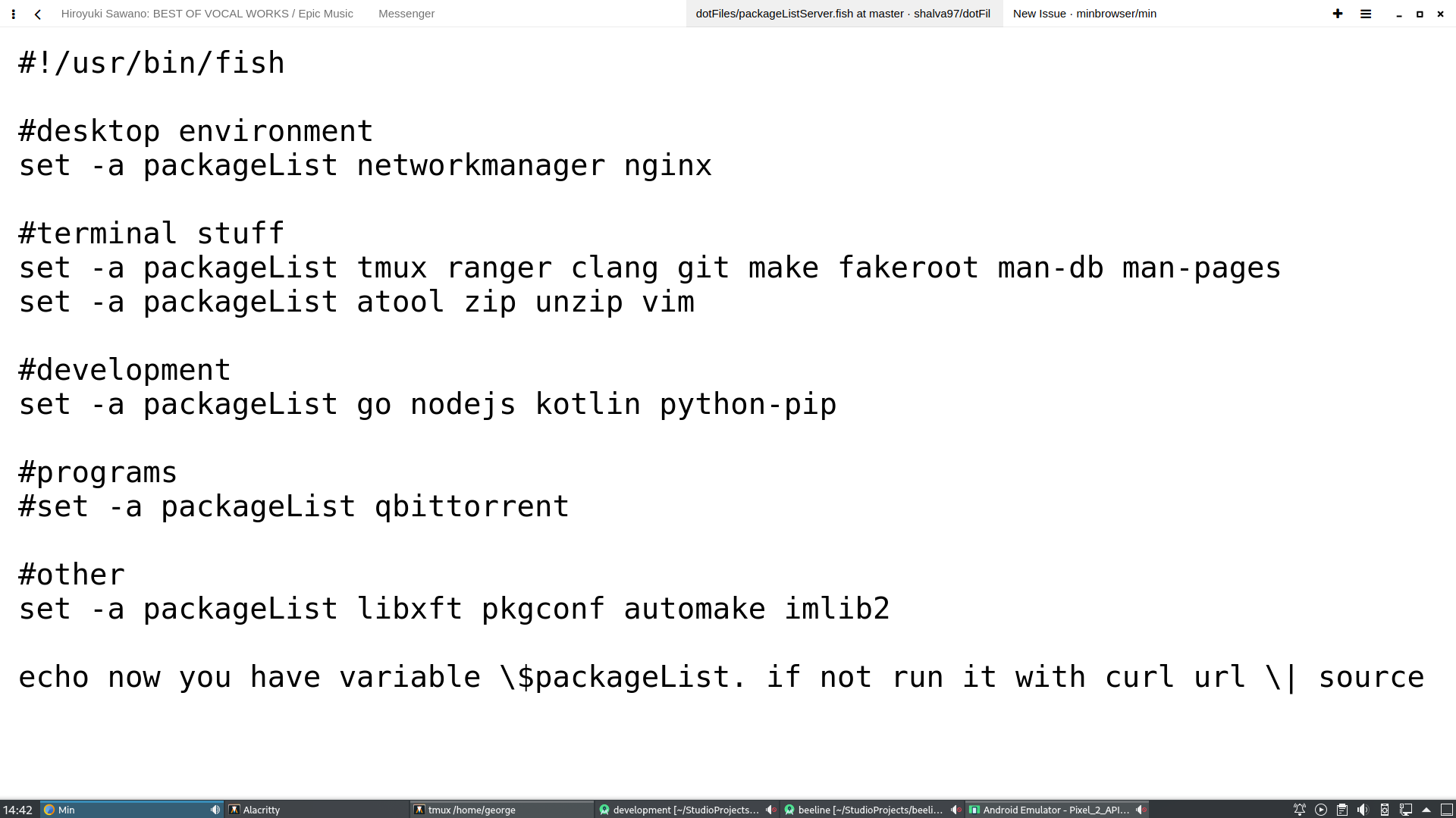raw github content is with too big font · Issue #1177 · minbrowser/min · GitHub