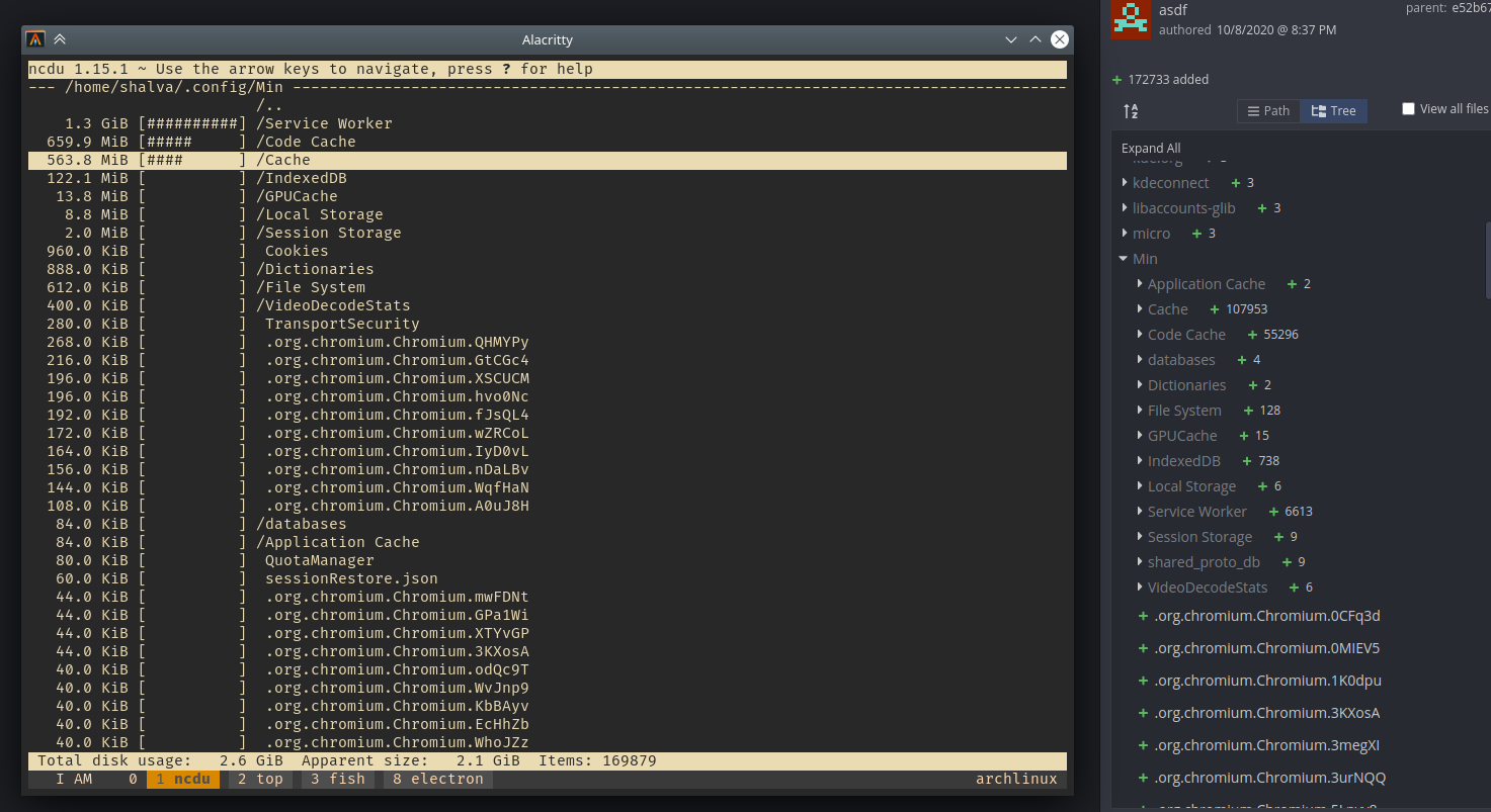 too many cache files · Issue #1273 · minbrowser/min · GitHub