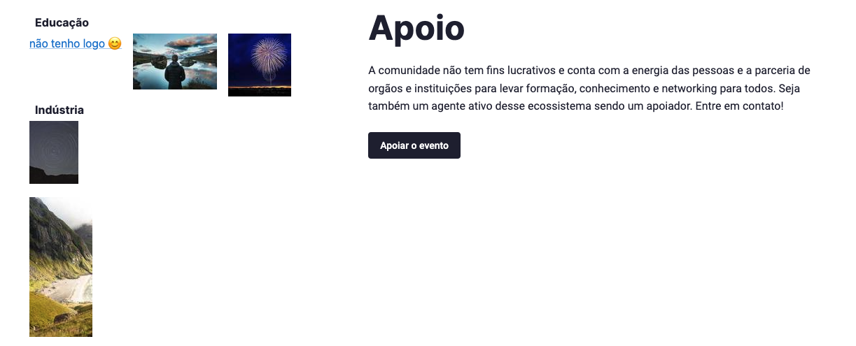 Definir como vai ficar o layout dos parceiros · Issue #157 · dev-pira/site · GitHub