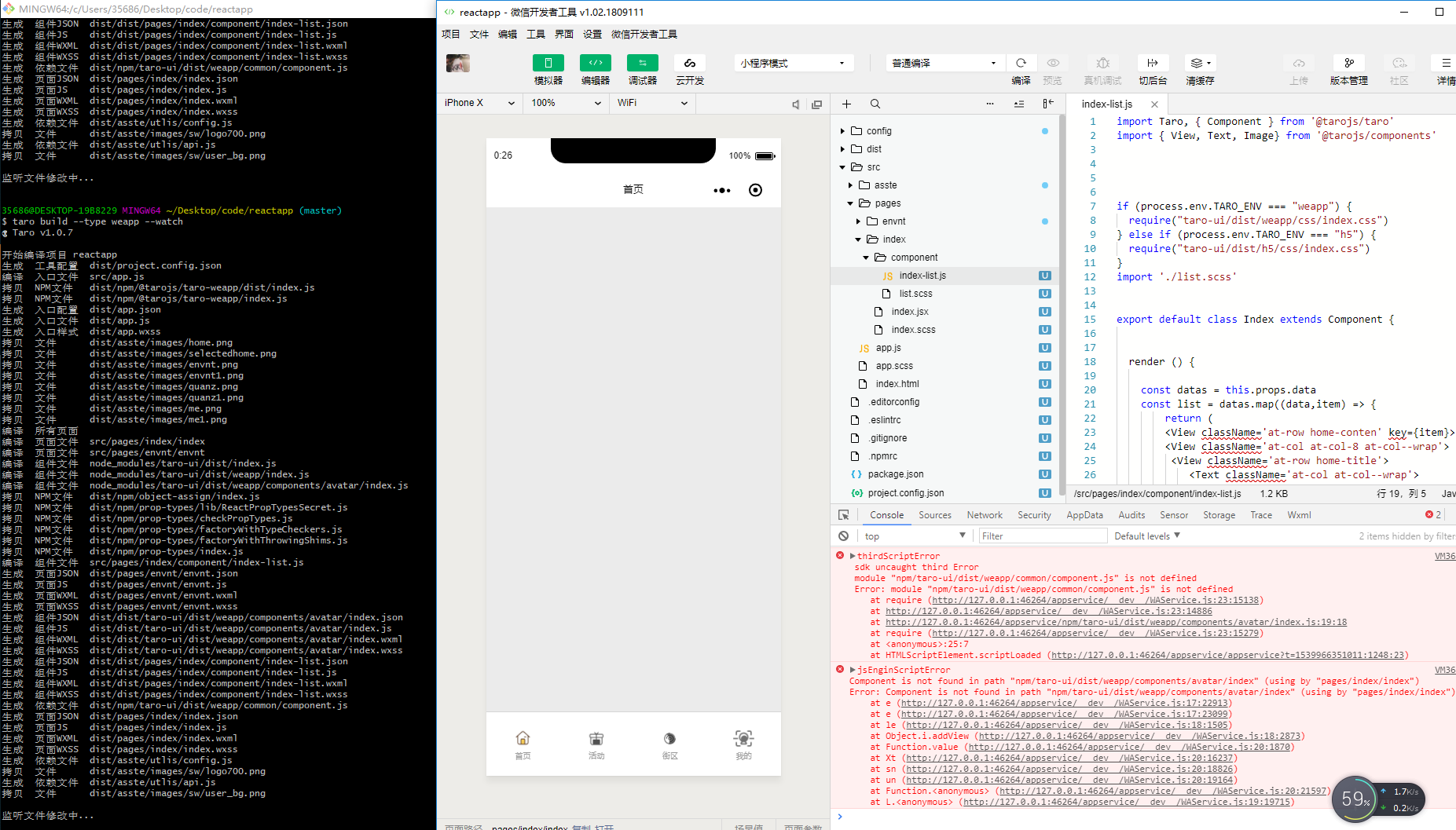 为什么我有时候写着写着就报错了但是编译这边没有报错 · Issue 890 · Nervjs Taro · Github