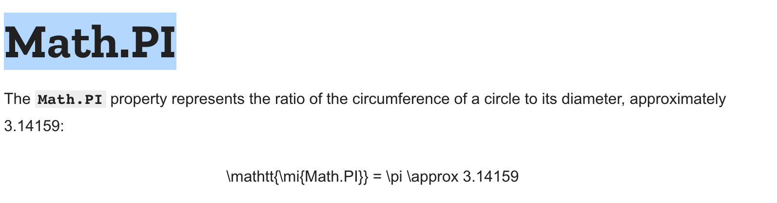 Content bug: Math.PI formula error · Issue #6390 · mdn/content · GitHub