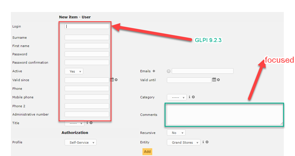 textarea:focus doesnt work since 9.2.x even in 9.3 · Issue #4118 · glpi ...