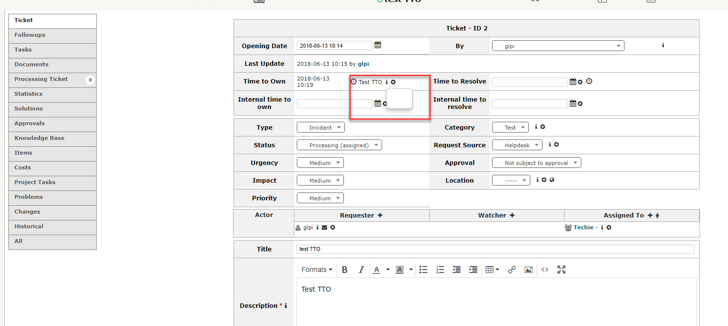 Sla Ola Time To Own Execution Issue · Issue 4170 · Glpi Projectglpi · Github