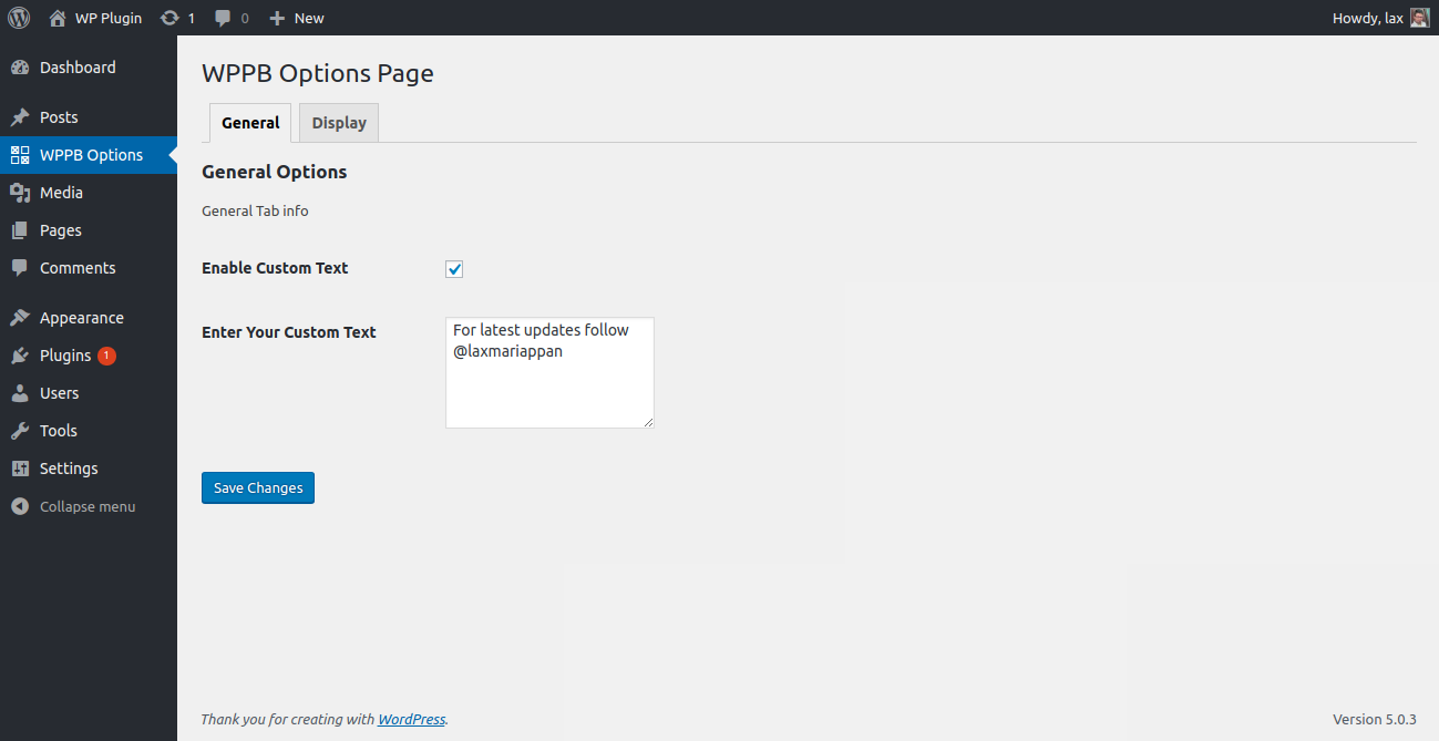 GitHub - laxmariappan/WordPress-Plugin-Boilerplate-Settings-Tabs: Generated with WP Plugin ...