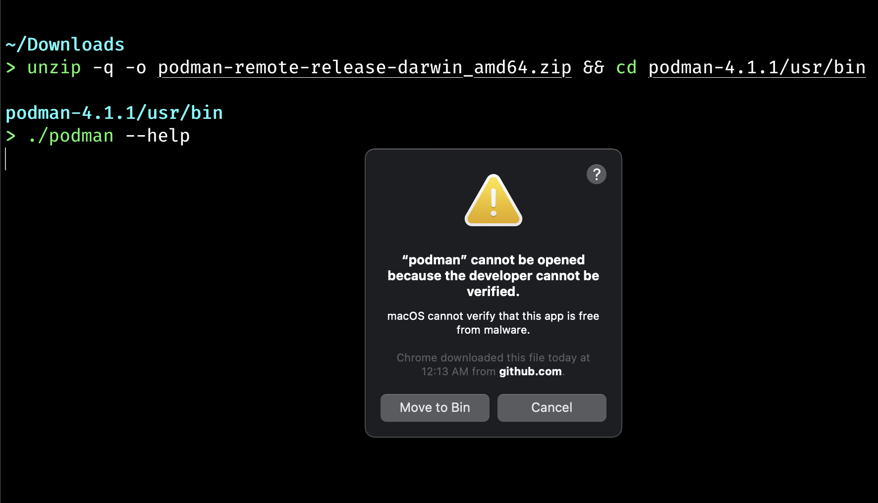 Need Deveoper Verification For Macos · Issue 13815 · Containerspodman · Github 2350