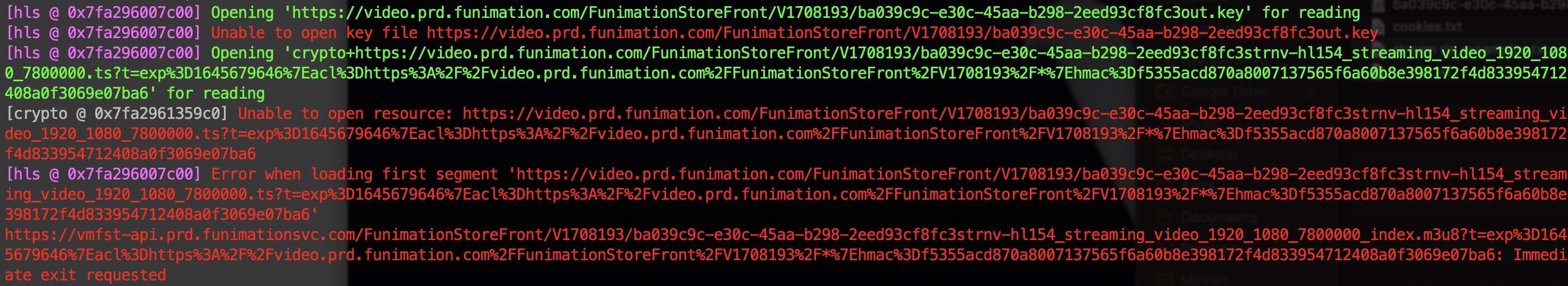 BUG - Funimation, Cannot Download write EPROTO 4606381568:error:1408F119 · Issue #264 · anidl ...