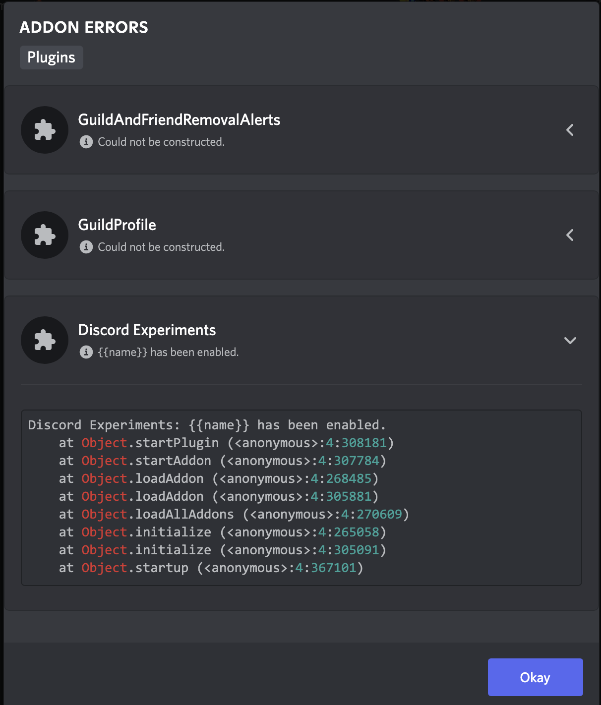Discord Experiments broken 2022-08-01 · Issue #173 · Inve1951 ...