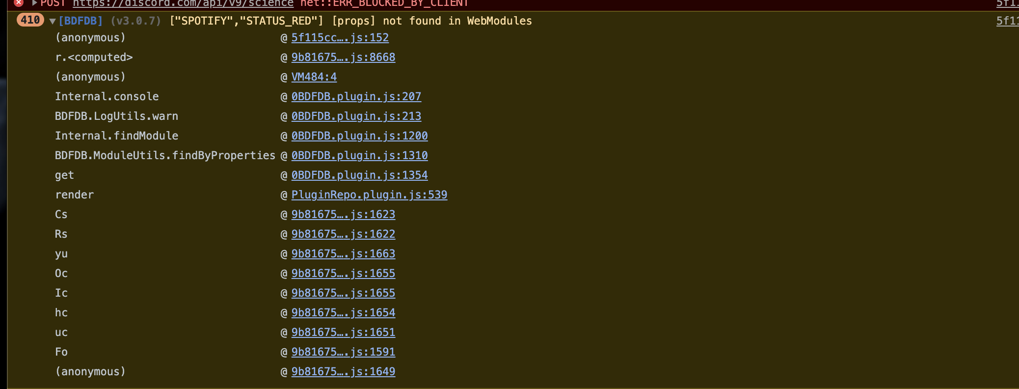 [BUG] - Plugin Repo · Issue #2196 · mwittrien/BetterDiscordAddons · GitHub