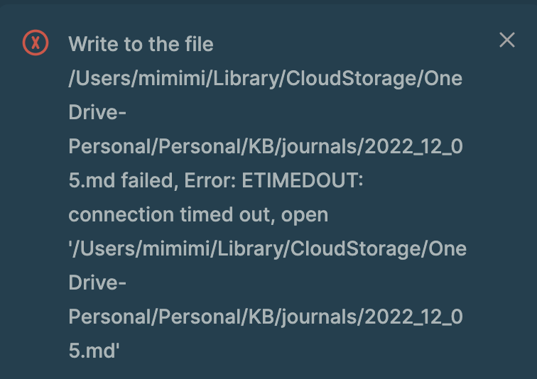 Journal Page Write To File Fail Etimedout Sometimes Content Lost · Issue 7602 · Logseqlogseq 