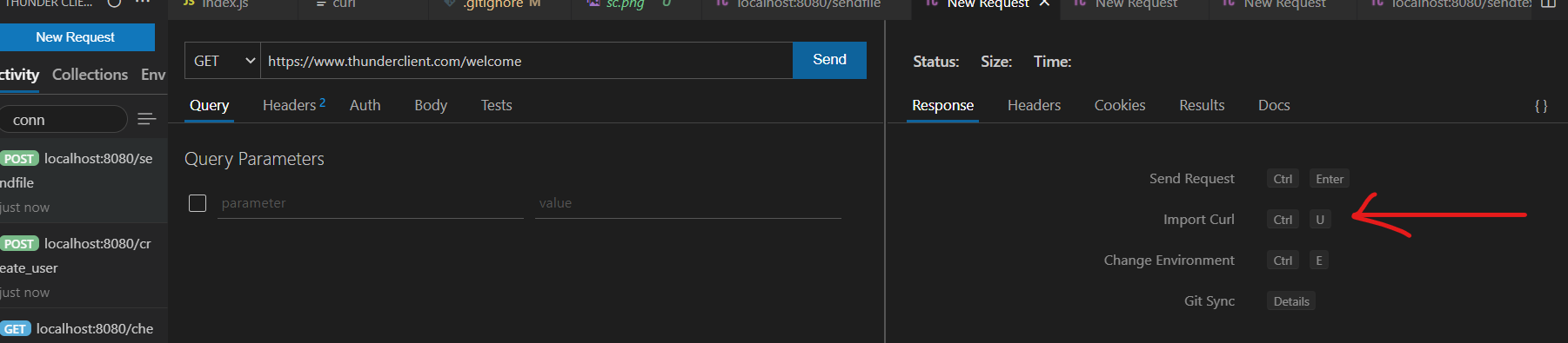 Import request as cURL · Issue #11 · thunderclient/thunder-client-support · GitHub