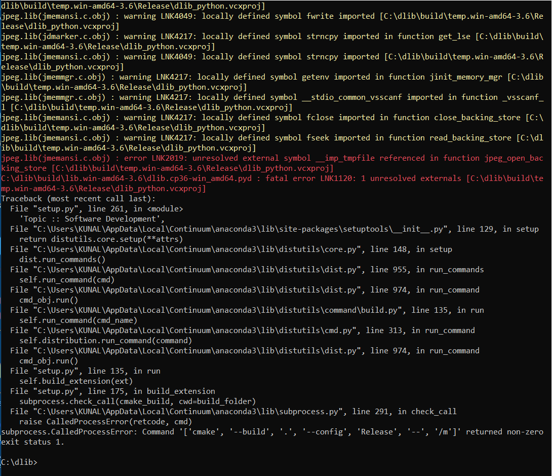 Installation Error on Windows 10 · Issue #1767 · davisking/dlib · GitHub