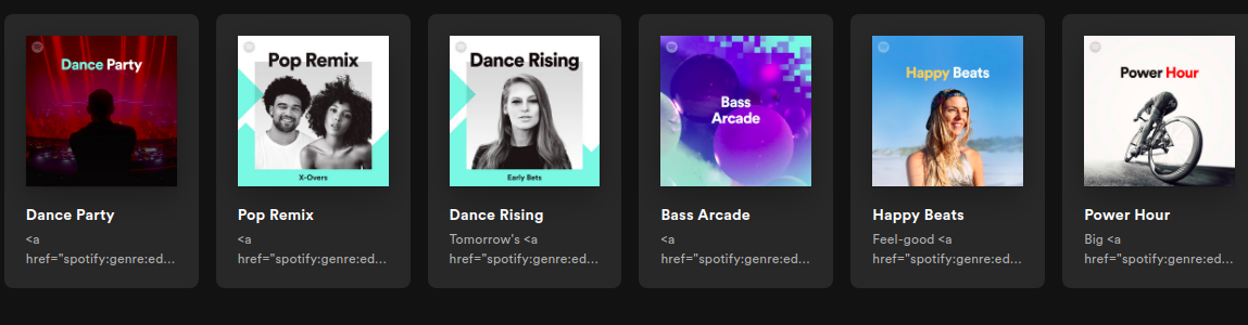 Suggestion tiles are showing internal code · Issue #93 · spotify/web ... Suggestion tiles are showing internal code · Issue #93 · spotify/web ...