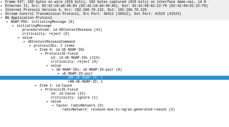 AMF-UE-NGAP-ID mismatch between the authentication request and response messages · Issue #30 ...