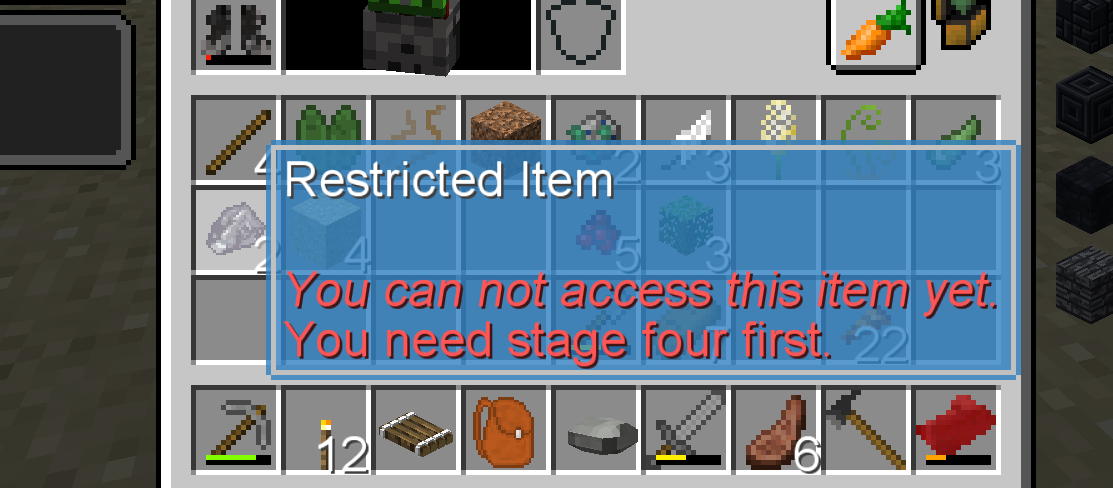 Triggering floating gravity blocks drops ore samples that you can't see ...