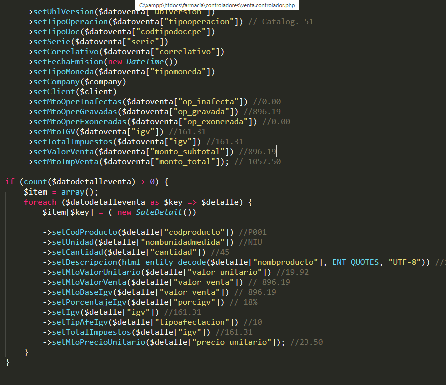 El setSubTotal es el total de la venta sin impuesto? · Issue #84 · thegreenter/demo · GitHub