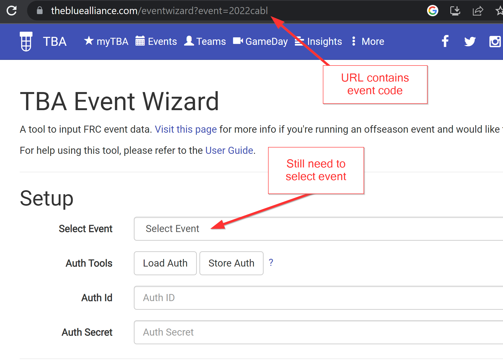 Event Wizard buttons don't pass event code through · Issue #5573 · the ...
