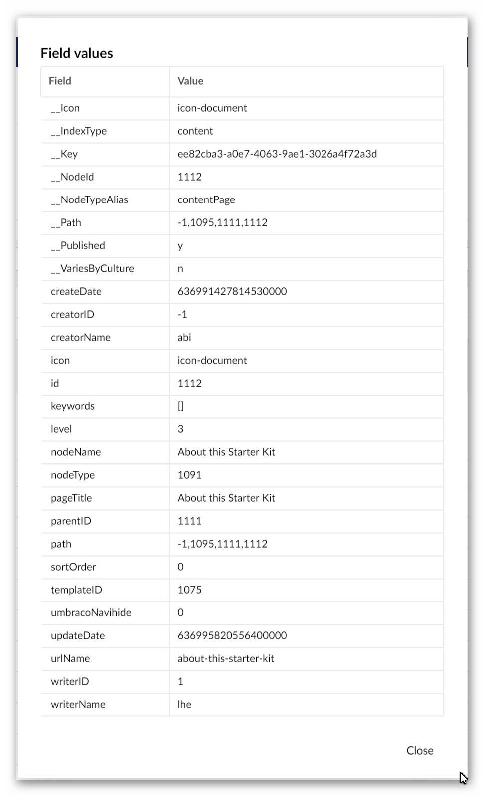 Not all grid content is showing in the Examine management dashboard in the backoffice · Issue ...