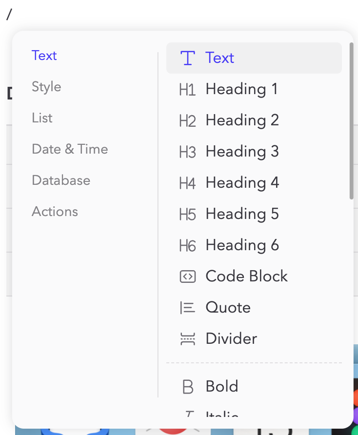 There is no option to insert images in the Slash Commands · Issue #2582 · toeverything ...