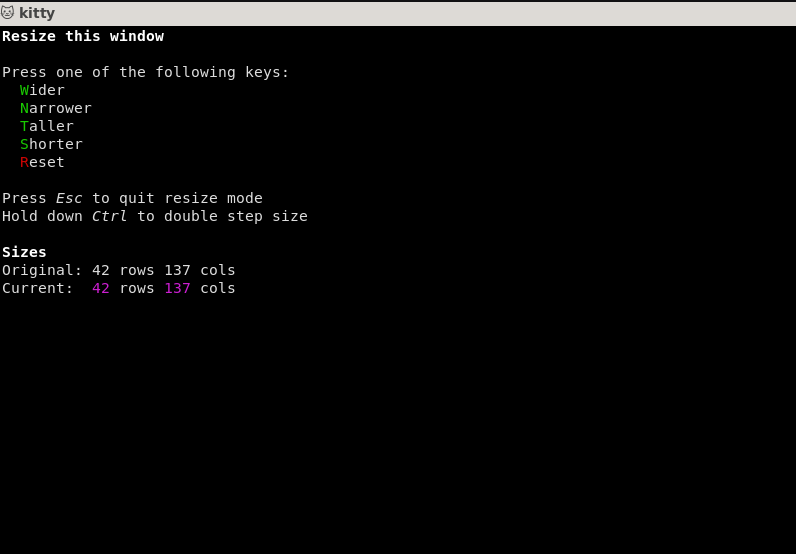 Resize mode does not work · Issue #4889 · kovidgoyal/kitty · GitHub