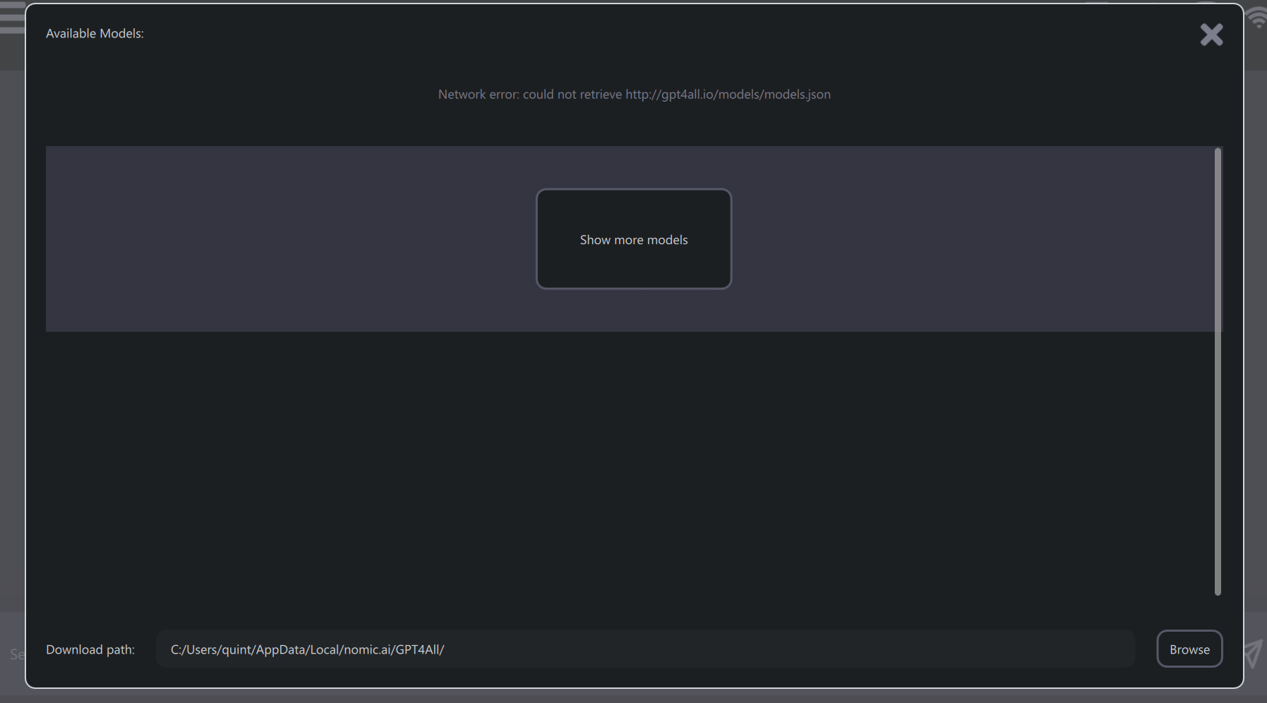 Models not available for download · Issue #1471 · nomic-ai/gpt4all · GitHub