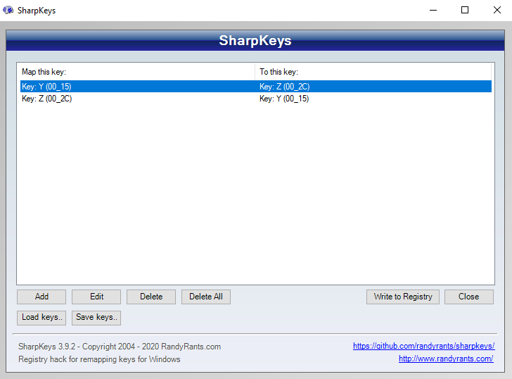 Swapping keys not working! · Issue #347 · randyrants/sharpkeys · GitHub