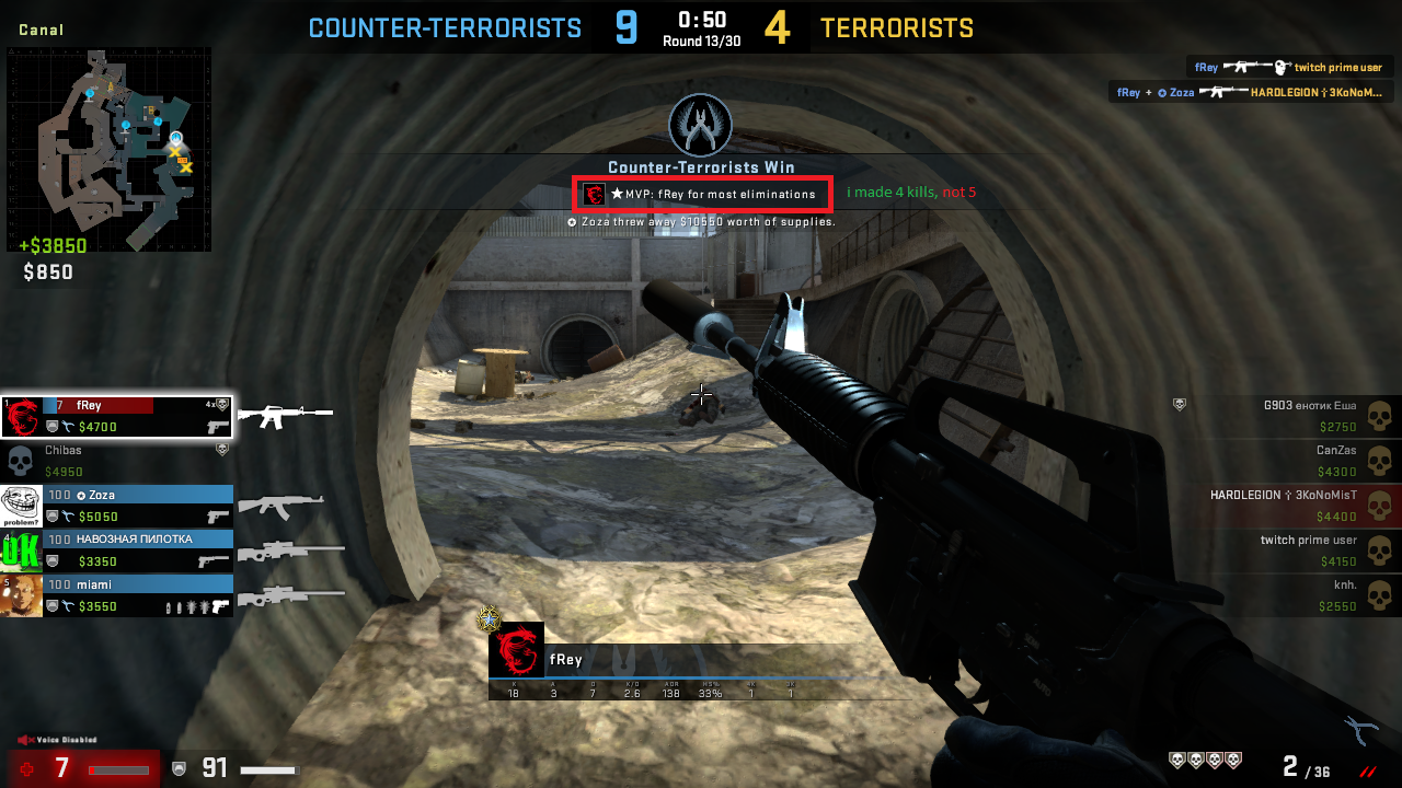 [cs go] Made 4 frags, cs go counted 5 · Issue #2460 · ValveSoftware/csgo-osx-linux · GitHub